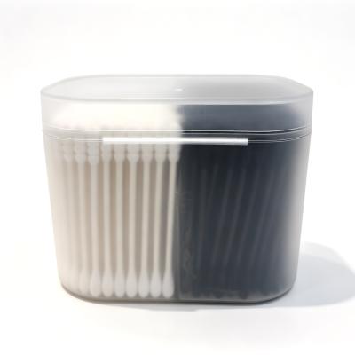 China Eco Paper Stick Cotton Swabs Round Tip Travel Cotton Swabs White Black for sale
