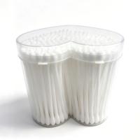 China Double Tipped Plastic Stick Cotton Swab Lint Free Ear Cleaning Cotton Buds for sale