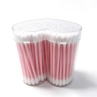 China Durable Plastic Cotton Swabs Round Tip Lint Free Cotton Swabs for sale