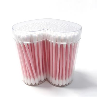 China Durable Plastic Cotton Swabs Round Tip Lint Free Cotton Swabs for sale