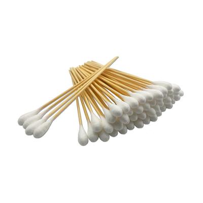 China Laboratory Sterile Medical Swabs Absorbent Wooden Stick Cotton Buds Soft Texture for sale