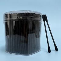 China Household Use Paper Stick Cotton Swabs Eco Friendly Cotton Swabs Double Tipped Black for sale