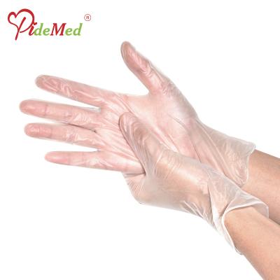 China Waterproof Transparent Vinyl Gloves Food Grade Clear Food Handling Gloves 5 Mil for sale