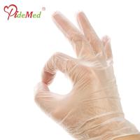 China Beaded Cuff Powdered Vinyl Gloves Lightweight Vinyl Gloves For Food Service for sale