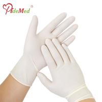China High Elasticity Powdered Latex Examination Gloves Comfort Non Sterile Disposable Gloves for sale