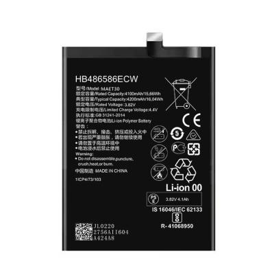 China 100% Original Mate30 Huawei Lithium Ion Battery rechargeable HB486586ECW for sale