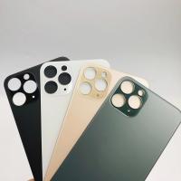 China Big Hole Iphone 11 Pro Max Back Glass Cover White With Logo for sale