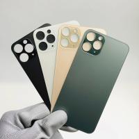 China Big Hole Iphone 11 Pro Max Back Glass Cover White With Logo for sale