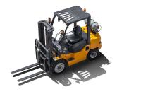 China 1.5 - 3.5 Ton Gas Power Gasoline LPG Forklift Four Wheel With Different Engine Option for sale