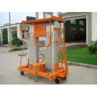 China Order Picker Forklift  21 m height  red color  Aluminium ladder electric climbing Work Platform(double Mast) for sale