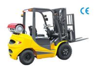 China Dual Fuel Four Wheel Gasoline LPG Forklift 3000kg Capacity With Engine Protection Lock for sale