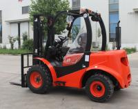 China Red Steel 2 Wheel Drive Forklift , Compact All Terrain Forklift 2.5 Ton for sale