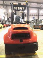 China Customised All / Rough Terrain Forklift , 3.5 Ton Red Steel Atv Forklift for sale