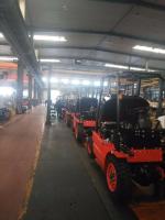 China Customised All / Rough Terrain Forklift , 3.5 Ton Red Steel Atv Forklift for sale