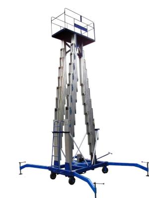 China Three Mast Order Picker Forklift Climbing Work Platform 21m Height Red Color for sale