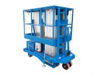 China Three Mast Order Picker Forklift Climbing Work Platform 21m Height Red Color for sale