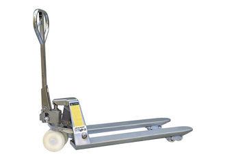 China Stainless Steel Hand Manual Pallet Truck 2500kg Comfortable Handle For Warehouse for sale