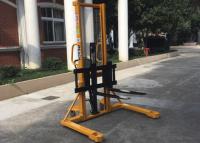 China Adjustable Manual Hydraulic Pallet Stacker , Straddle Stacker Forklift High Efficiency for sale