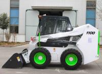 China Steel White Color Mini Skid Steer , 1100 Skid Steer Side Loader Fork Truck for sale
