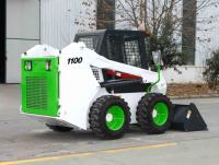China Steel White Color Mini Skid Steer , 1100 Skid Steer Side Loader Fork Truck for sale