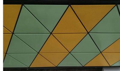 China 1mm Triangular Metal Ceiling Tiles Perforated Aluminium ISO9001 for sale