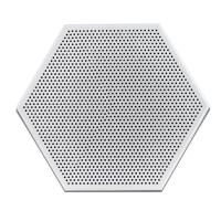China Perforated Aluminum Metal Ceiling Acoustic Hexagonal Clip In Ceiling Tiles for sale