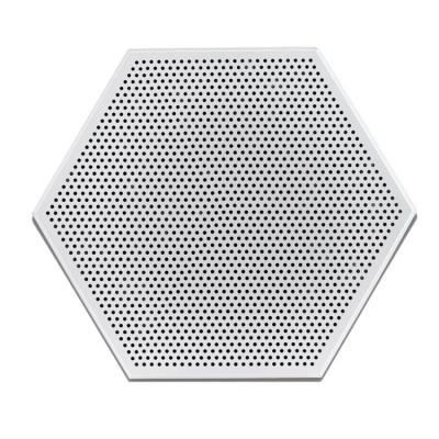 China Perforated Aluminum Metal Ceiling Acoustic Hexagonal Clip In Ceiling Tiles for sale
