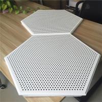 China Plain Hexagonal Sound Absorption Ceiling Panels Pre Painted 404mm for sale