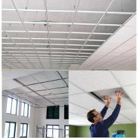 China PVC Laminated Plasterboard Gypsum Ceiling Tile Plain Perforated 15mm Thickness for sale