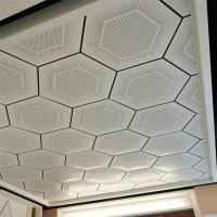 China 462x462x462x462x462x462 Perforated Aluminum Metal Ceiling Hexagonal Ceiling Tile With White Color for sale
