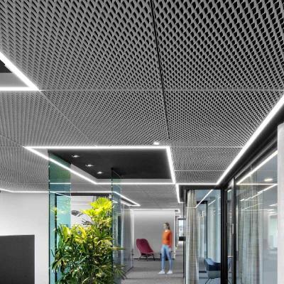 China Diamond Aluminum Mesh Ceiling Panel Welding Frame Wire Mesh Ceiling Tiles for sale