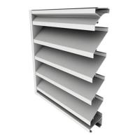 China 132mm High Aluminum Sun Louver Multifunctional Outdoor Louvered Shutters for sale