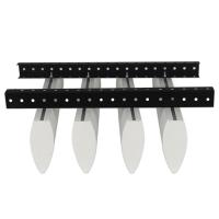 China 50x150 Aluminum Metal Ceiling Extruded Bullet-Shaped Baffle Ceiling System for sale