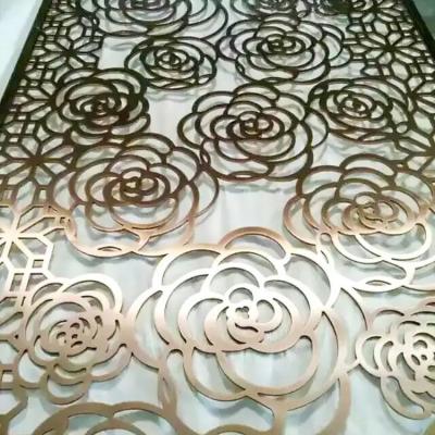 China Customized Pattern Laser Cut Panel Metal PVDF Perforated Wall Panel for sale