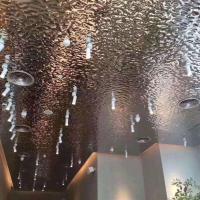 China Anodized Silver Stainless Steel Ceiling Panel Moisture Proof Water Ripple Sheet For Ceiling for sale