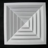 China Square Aluminum 1100 Ceiling Air Diffuser Fireproof Bake Surface Finished for sale