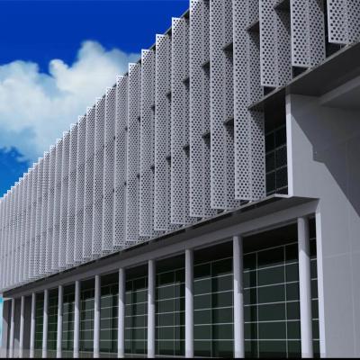 China Aerofoil Shaped External Aluminium Louvres 6000mm Length external louvre shutters for sale