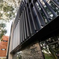 China 55x300 Fireproof Aluminum Sun Louver 2.5mm With Aerofoil Louver Blades for sale