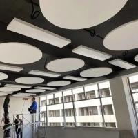 China Anti Corrosion Fiberglass Ceiling Tiles 600x600mm White Beveled Edge for sale