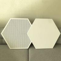 China Aluminum Metal Ceiling Hexagon Ceiling Panels 404mm Clip In for sale