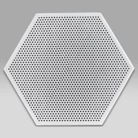 China Aluminum Metal Ceiling Hexagon Ceiling Panels 404mm Clip In for sale