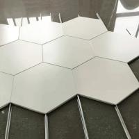 China Aluminum Metal Ceiling Hexagon Ceiling Panels 404mm Clip In for sale