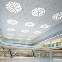 China Plain surface Aluminum Metal Ceiling Beveled Edge Waterproof Triangle Clip In for sale