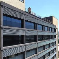 China PVDF Painting Exterior Sun Louvers 132mm Horizontal Opening Pattern for sale
