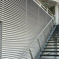 China PVDF Painting Exterior Sun Louvers 132mm Horizontal Opening Pattern for sale