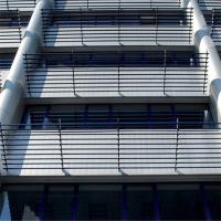 China Fixed Canopy 85mm Aluminum Sun Louver 85R C Shaped Aluminum for sale