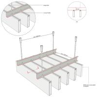 China 40x40 Perforated Channel Suspended Ceiling Accessories C Carrier For Baffle Ceiling for sale