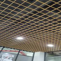 China 100x100 Metal Ceiling Tiles Grille Spacing Aluminum Cell Building Ceiling Decoration for sale