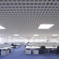 China 100x100 Metal Ceiling Tiles Grille Spacing Aluminum Cell Building Ceiling Decoration for sale