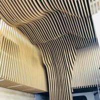 China 6063 Aluminium Cladding Panels Wave Baffle Wood Grain Pattern Aluminium Facade Panels for sale
